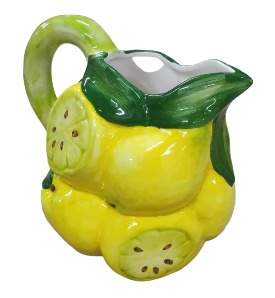 Pitcher Lemons Embossed 25cm | Handcrafted Mediterranean Ceramics ...